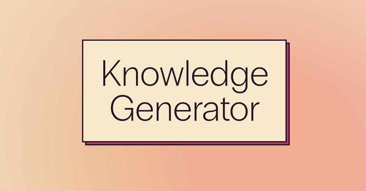 Knowledge Generator / Mike Creighton Consulting / AI Strategy & Innovation